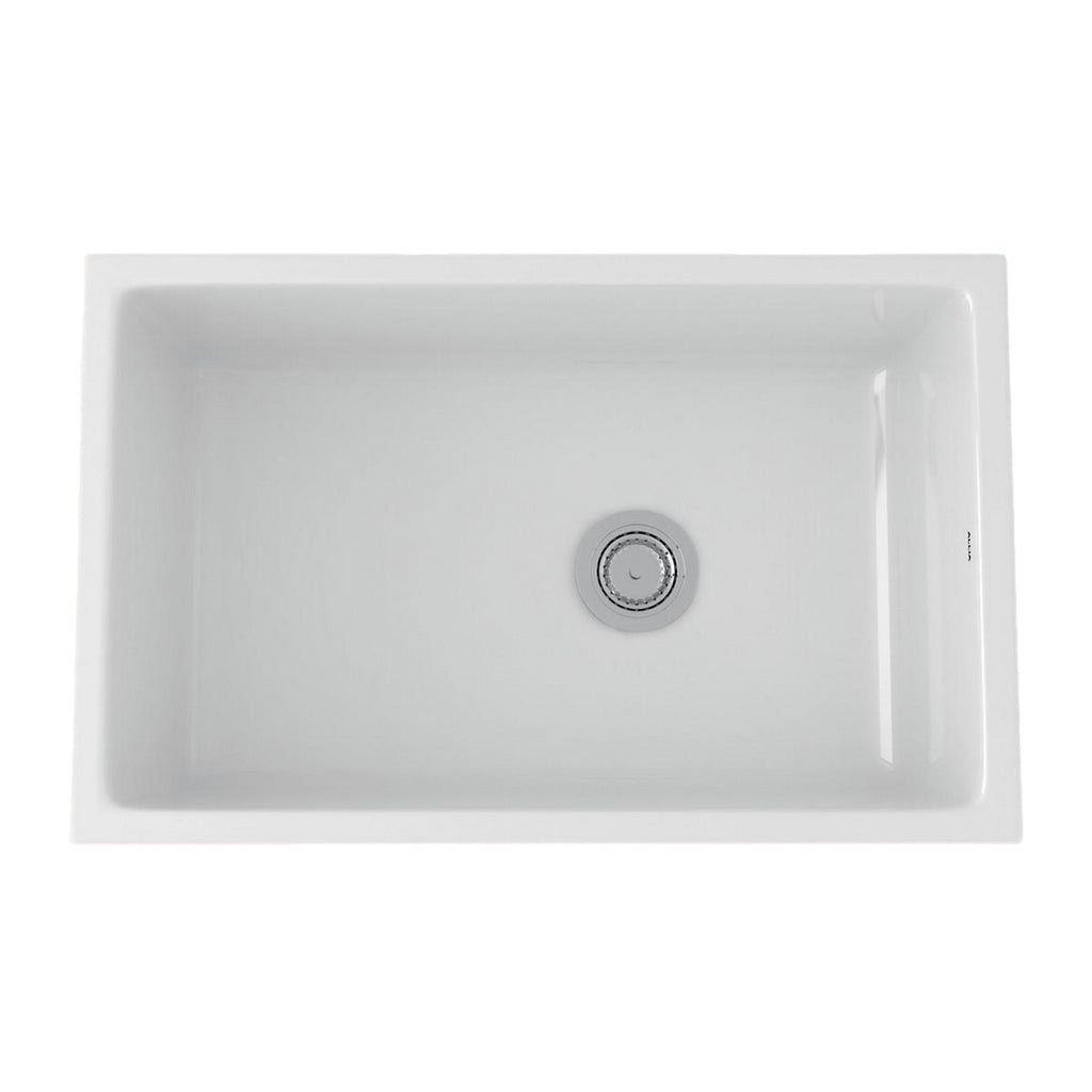 ALLIA 32" FIRECLAY SINGLE BOWL UNDERMOUNT KITCHEN SINK | robinsonco.ca