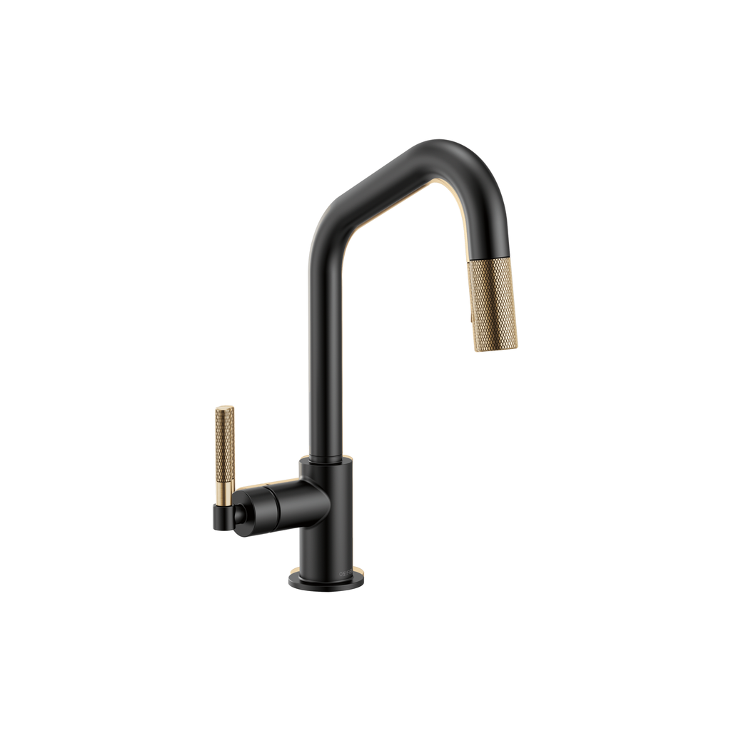 LITZE® PULL-DOWN FAUCET WITH ANGLED SPOUT AND KNURLED HANDLE